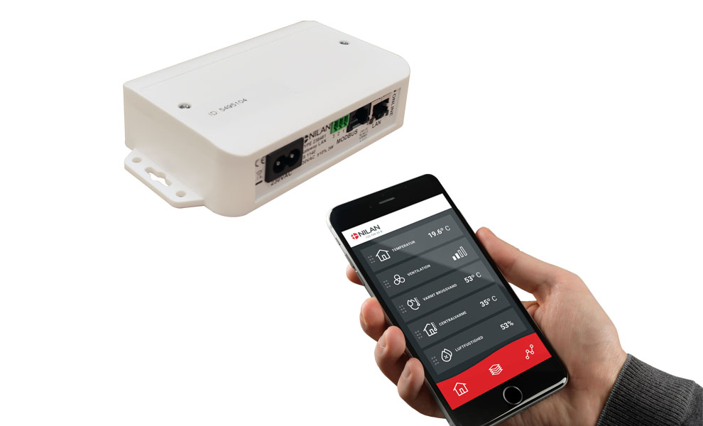 Nilan App - Styring af ventilation og varmepumpe fra mobiltelefonen